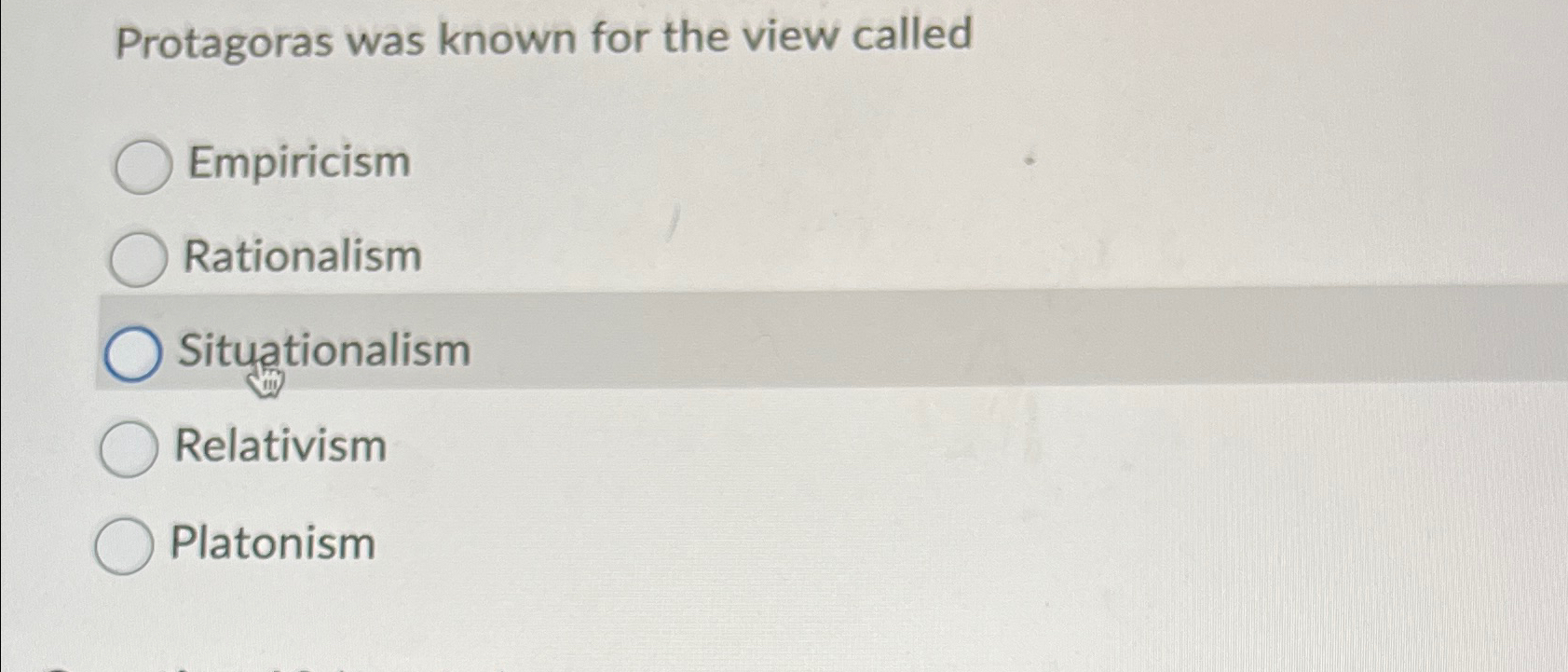 Solved Protagoras was known for the view | Chegg.com