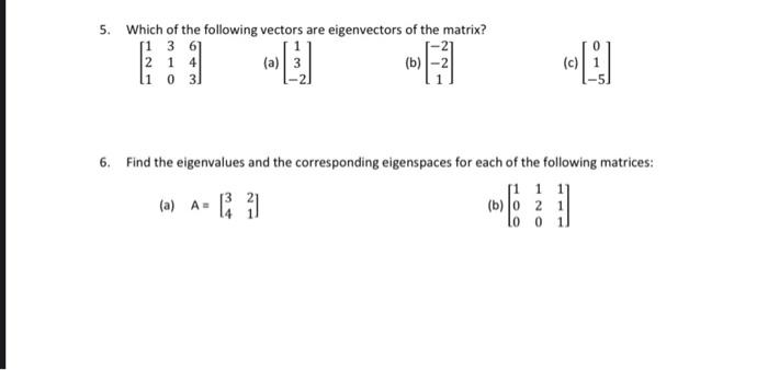 Solved Which of the following vectors are eigenvectors of | Chegg.com