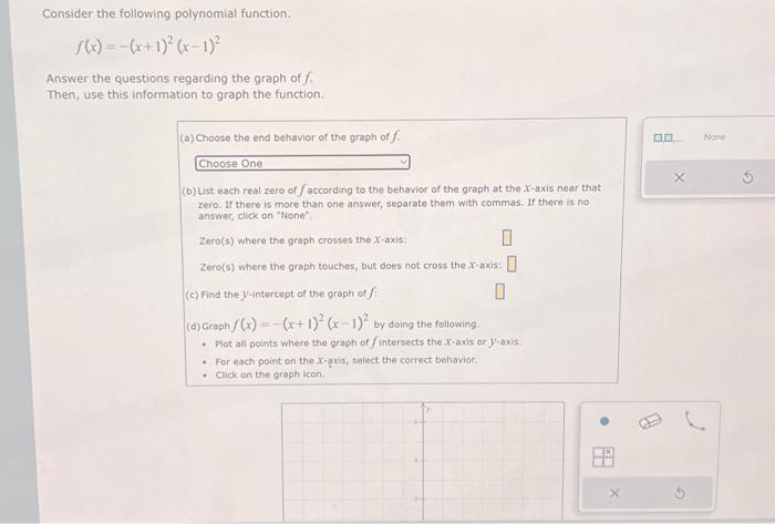 Solved Consider the following polynomial function. | Chegg.com