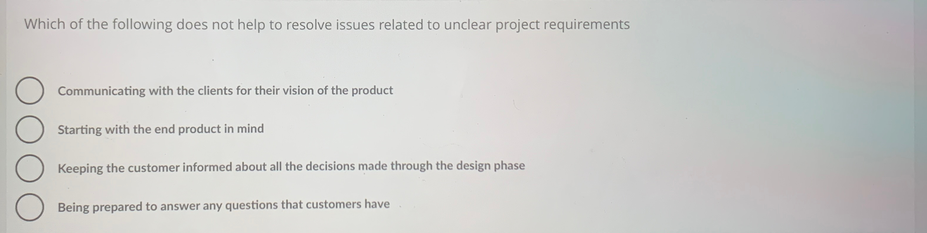 Solved Which of the following does not help to resolve | Chegg.com