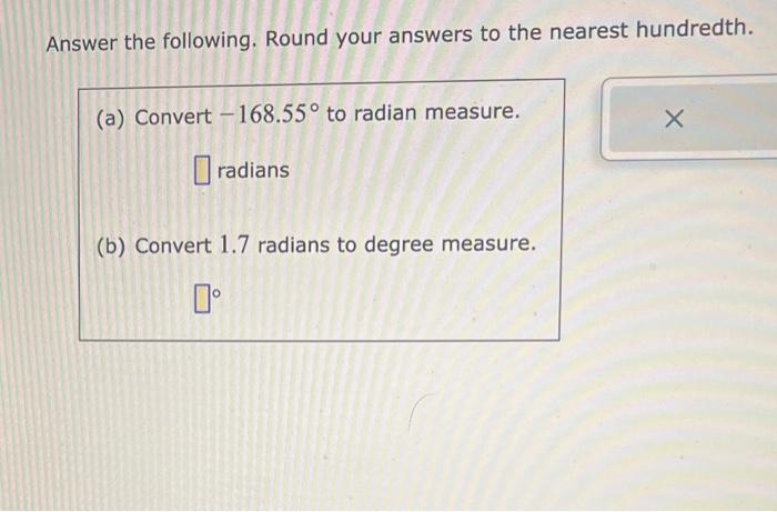 Solved Answer the following. Round your answers to the | Chegg.com