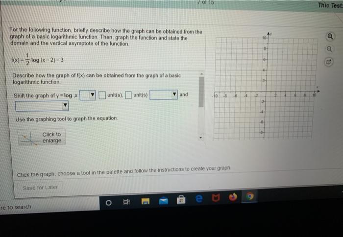 Solved 7 of 15 Thio Test: For the following function briefly | Chegg.com