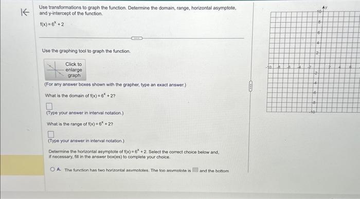 Solved Use transformations to graph the function. Determine | Chegg.com
