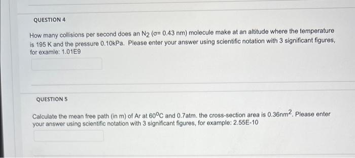 Solved Calculate the fraction of N2 molecules that have | Chegg.com