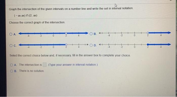 Solved Graph the intersection of the given intervals on a | Chegg.com