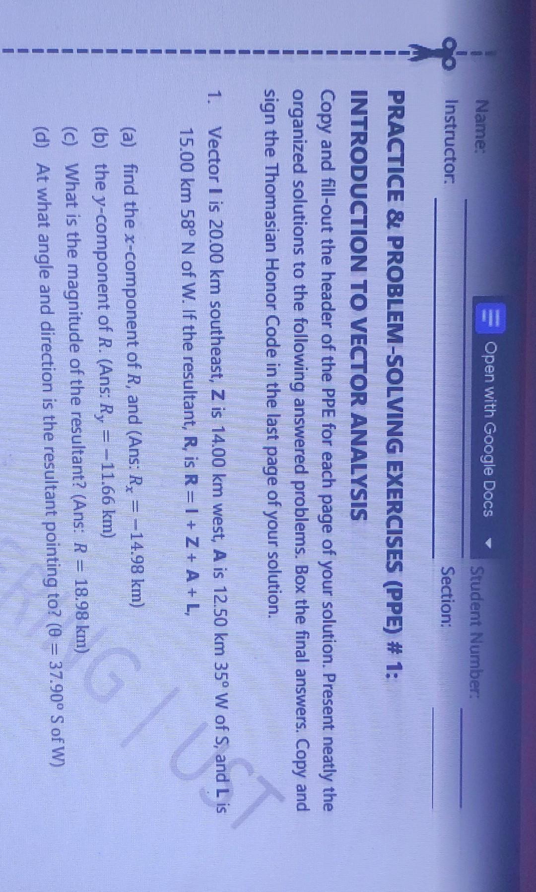 Solved Name: Open with Google Docs Student Number: | Chegg.com