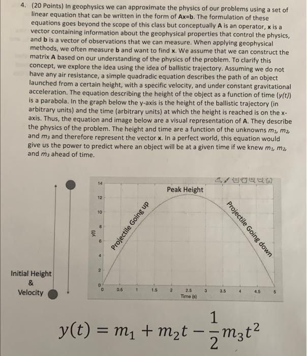 Solved 4. (20 Points) In geophysics we can approximate the | Chegg.com