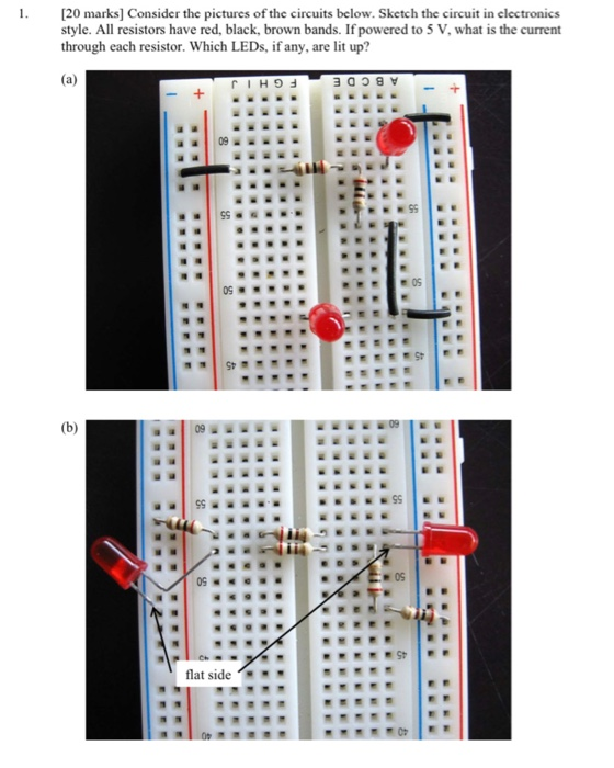 Solved [20 marks] Consider the pictures of the circuits | Chegg.com