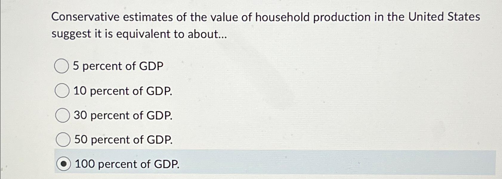 Solved Conservative estimates of the value of household | Chegg.com