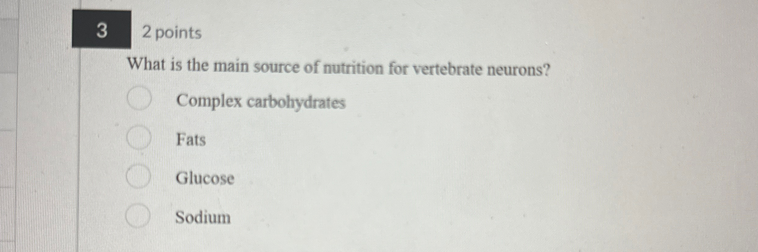 Solved 3,2 ﻿pointsWhat is the main source of nutrition for | Chegg.com