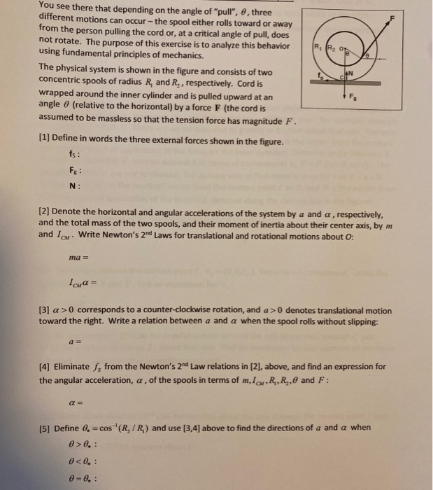 Solved You see there that depending on the angle of “pull", | Chegg.com