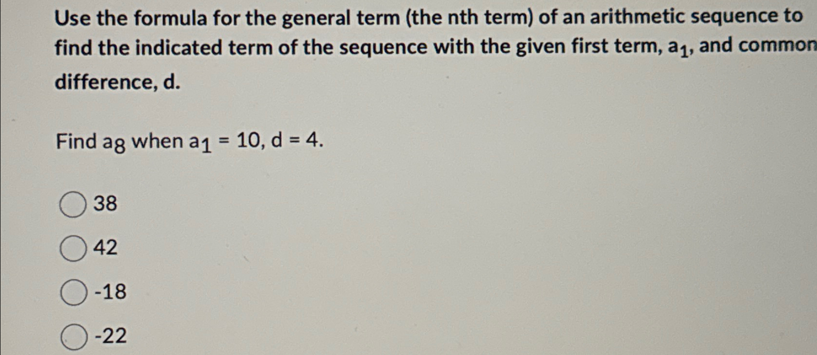 Solved Use the formula for the general term (the nth term) | Chegg.com