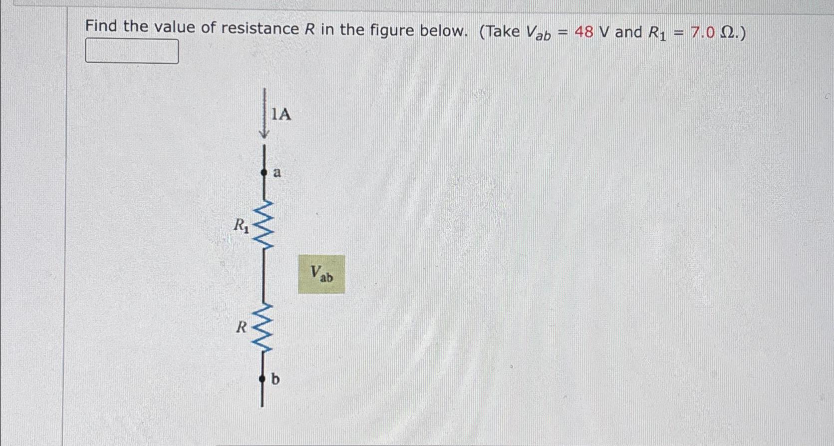 Solved Find the value of resistance R ﻿in the figure below. | Chegg.com
