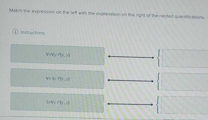 Solved Match the expression on the left with the explanation | Chegg.com
