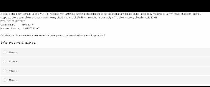Solved A rover-plate became is made up of a w21 x 147 | Chegg.com