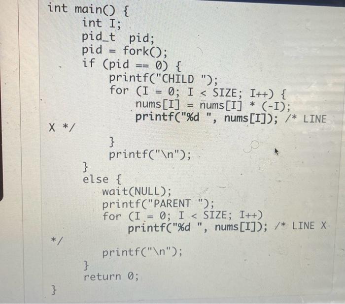 \#define SIZE 5 int nums [ SIZE ]={0,1,2,3,4}; int | Chegg.com