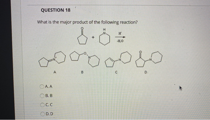 Solved QUESTION 5 What is the major product of the following | Chegg.com