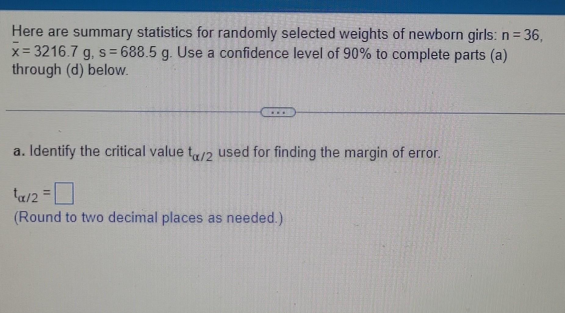 Solved Here are summary statistics for randomly selected | Chegg.com