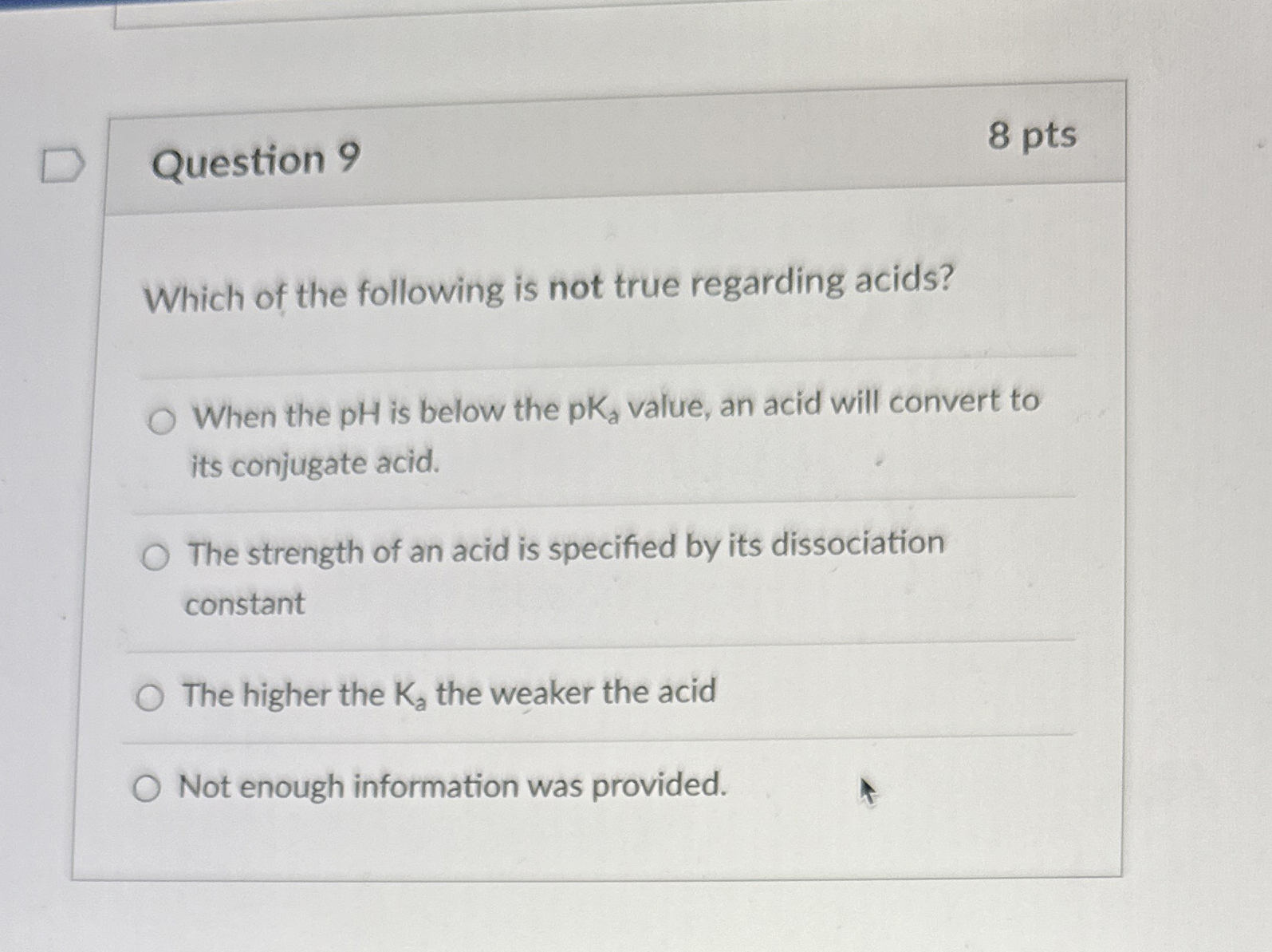 Solved Question 98 ﻿ptsWhich of the following is not true | Chegg.com