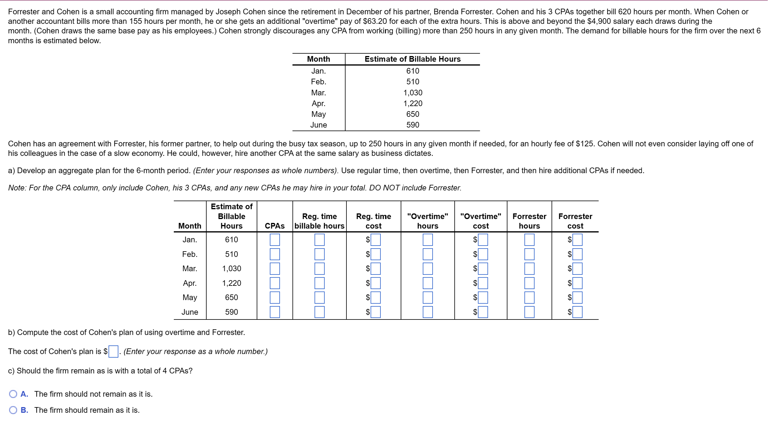Solved months is estimated below.\table[[Month,Estimate of | Chegg.com