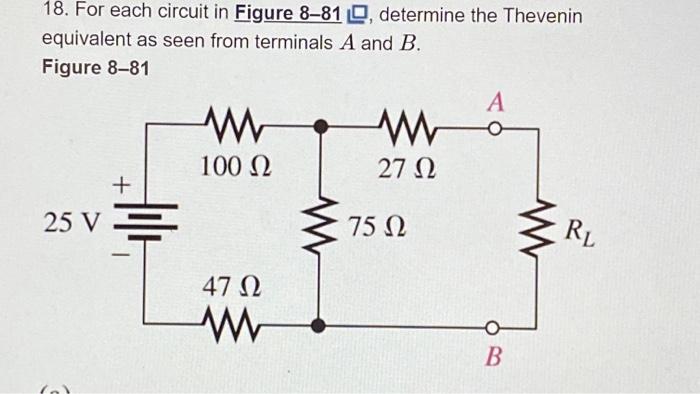 Solved 18. For each circuit in Figure 8-81 므, determine the | Chegg.com