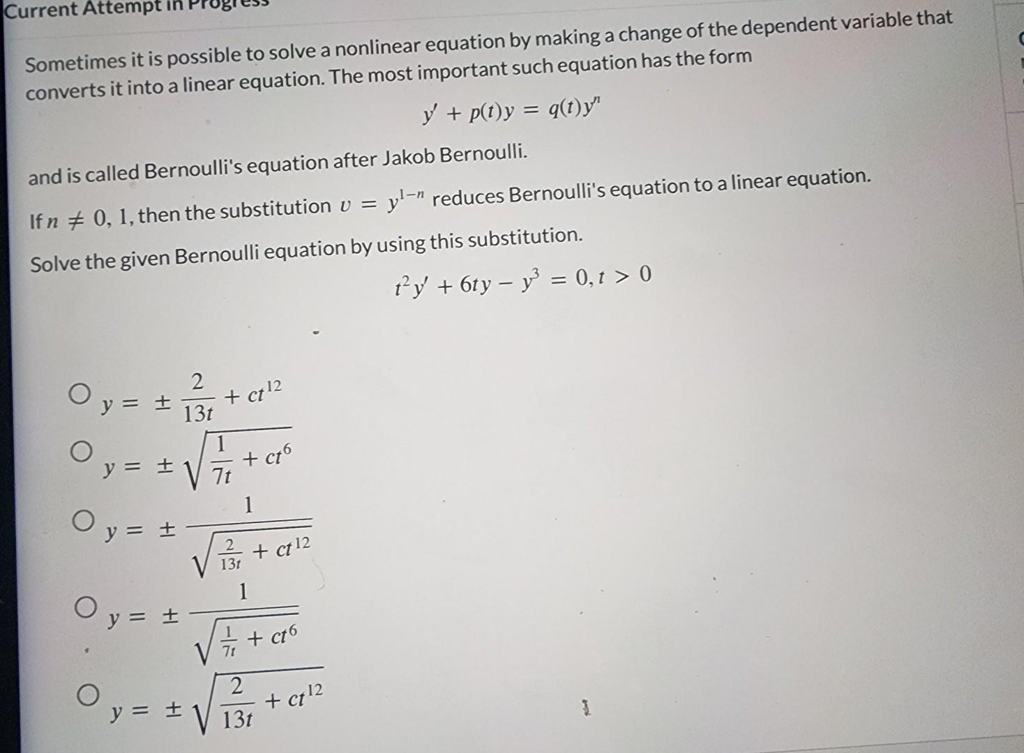 Solved The substitution y=xv(x) transforms a homogeneous | Chegg.com