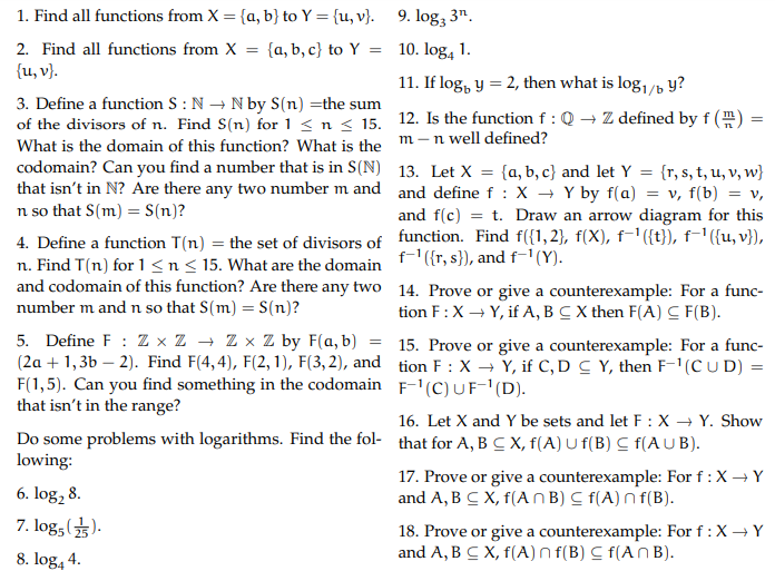 Solved Find all functions from x={a,b} ﻿to Y={u,v}.Find all | Chegg.com
