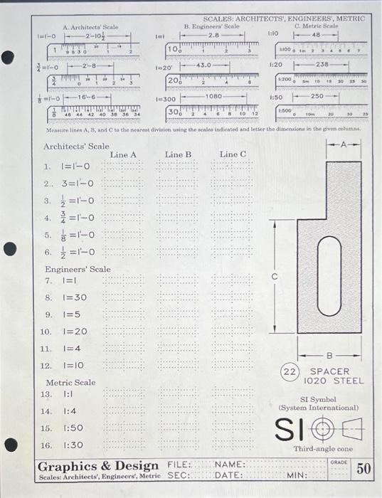 Solved A ARCHITECTS SCALES BASIC FORM SCALE: =/-0 ARCHITECTS | Chegg.com