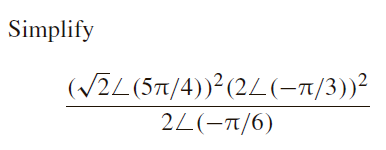 Solved Simplify(22?5π4)2(2?-π3)22?-π6 | Chegg.com