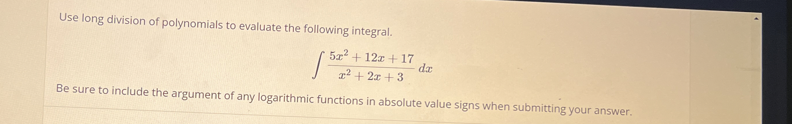 Solved Use long division of polynomials to evaluate the | Chegg.com