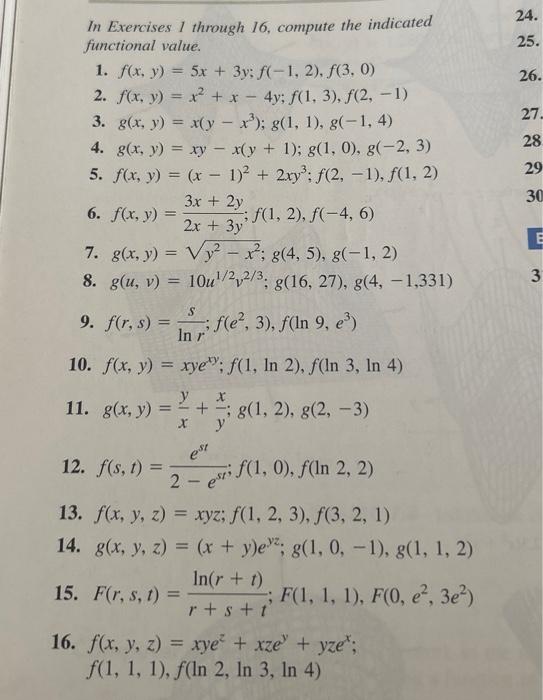 Solved In Exercises 1 through 16, compute the indicated | Chegg.com