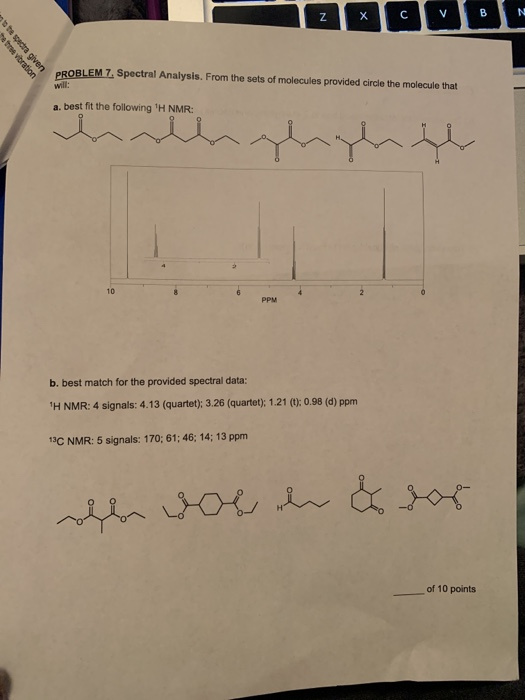 Solved Problem 7. Spectral Analysis. From the sets of | Chegg.com