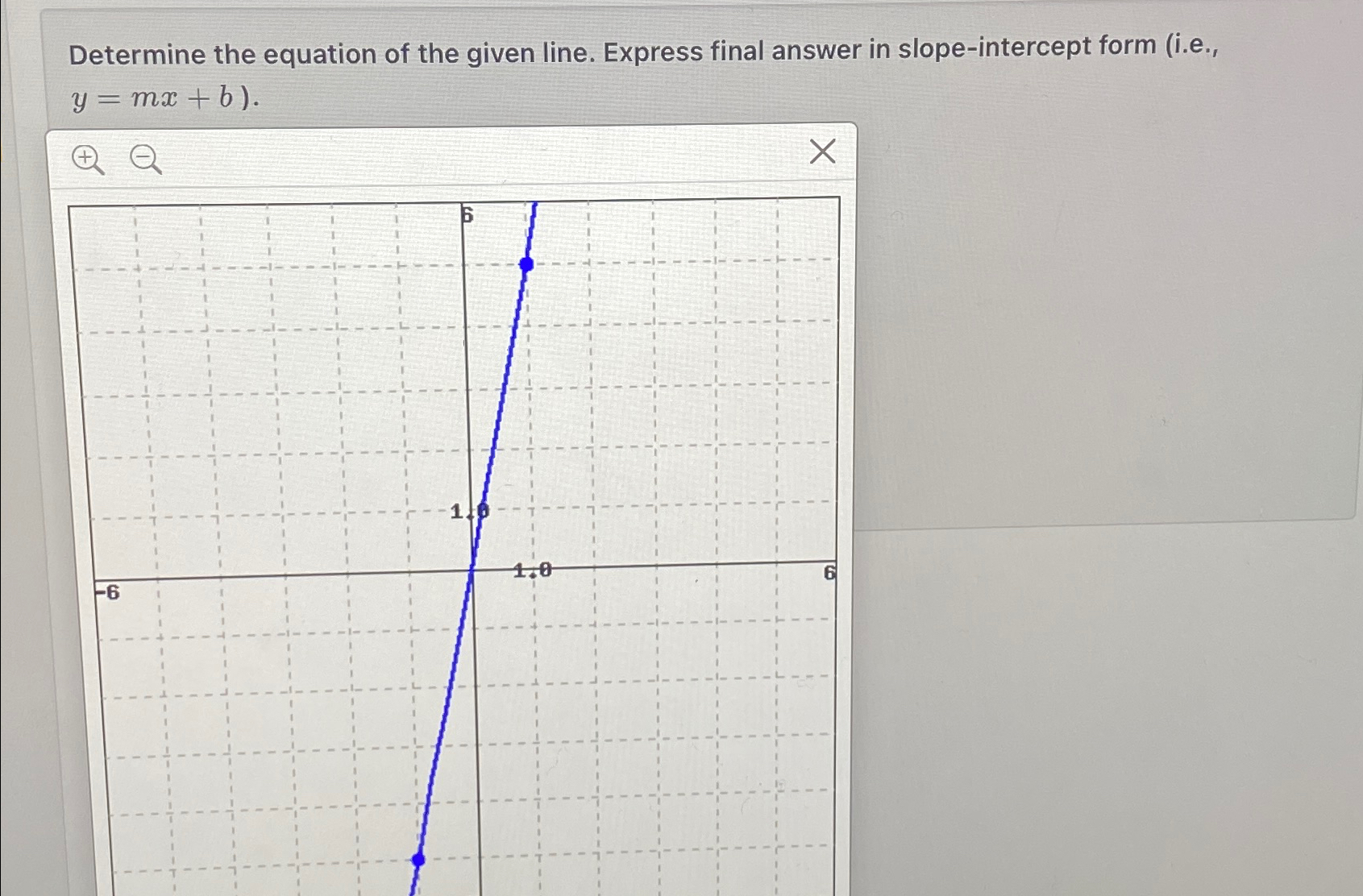 Solved Determine the equation of the given line. Express | Chegg.com