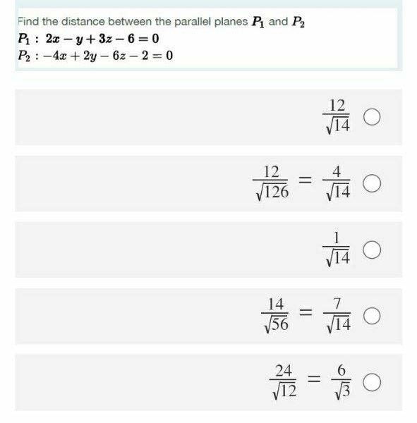 Solved Find the distance between the parallel planes Pi and | Chegg.com