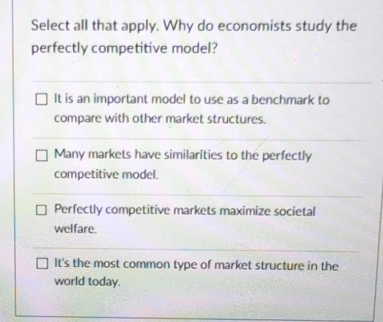 Solved Select all that apply. Why do economists study the | Chegg.com