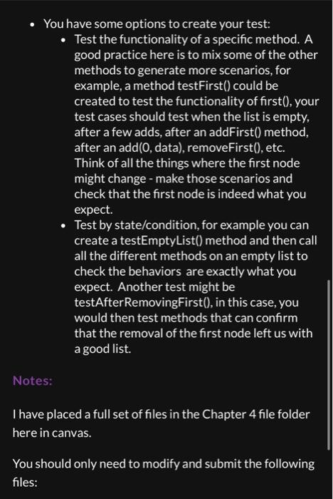 Solved - remove(T data) :T - This method should look for the | Chegg.com