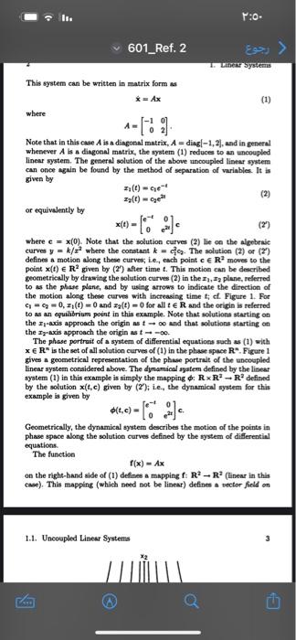 Solved 2. Find the general solution and draw the phase | Chegg.com