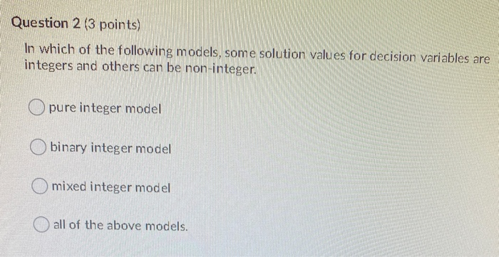 Solved Question 2 (3 points) In which of the following | Chegg.com
