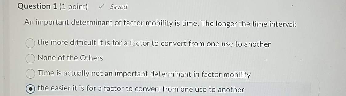 Solved Question 1 (1 ﻿point) ﻿SavedAn important determinant | Chegg.com