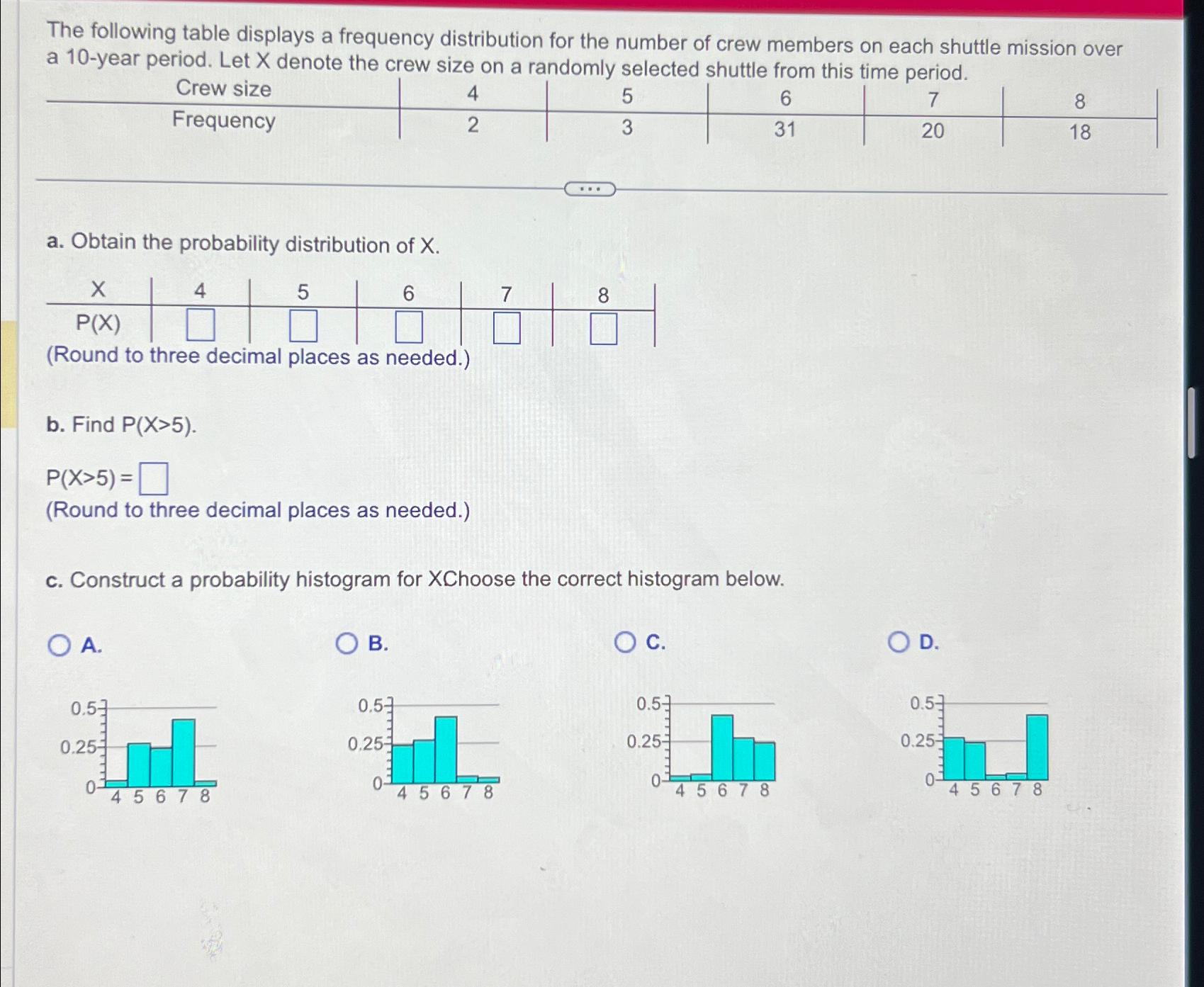 Solved The following table displays a frequency distribution | Chegg.com