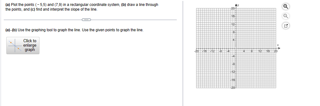 Solved (a) ﻿Plot the points (-5,5) ﻿and (7,9) ﻿in a | Chegg.com