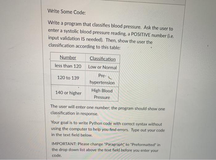 Solved Write Some Code Write A Program That Classifies