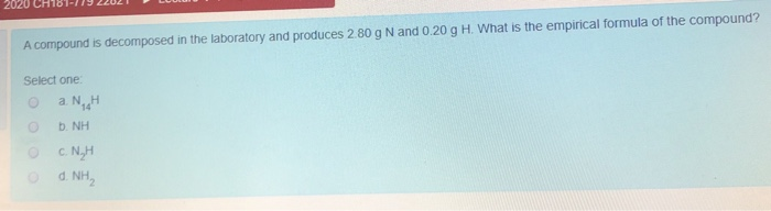 Solved A compound is decomposed in the laboratory and | Chegg.com