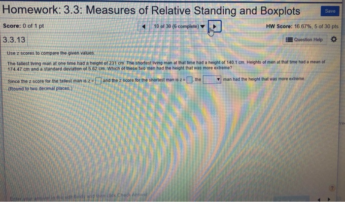 Solved Homework 3 3 Measures Of Relative Standing And