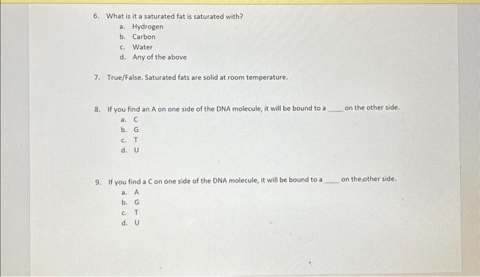 Solved 1. What are the subunit molecules called that are | Chegg.com