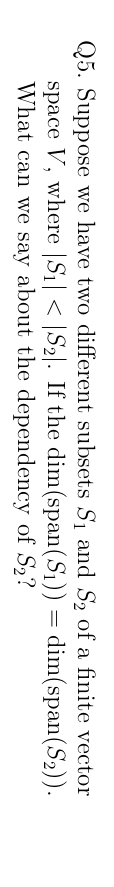 Solved Q5. Suppose we have two different subsets S_(1) and | Chegg.com