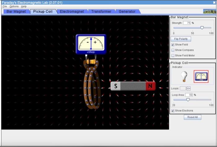 Faraday's Electromagnetic Lab (2.07.01) Elie eptions | Chegg.com