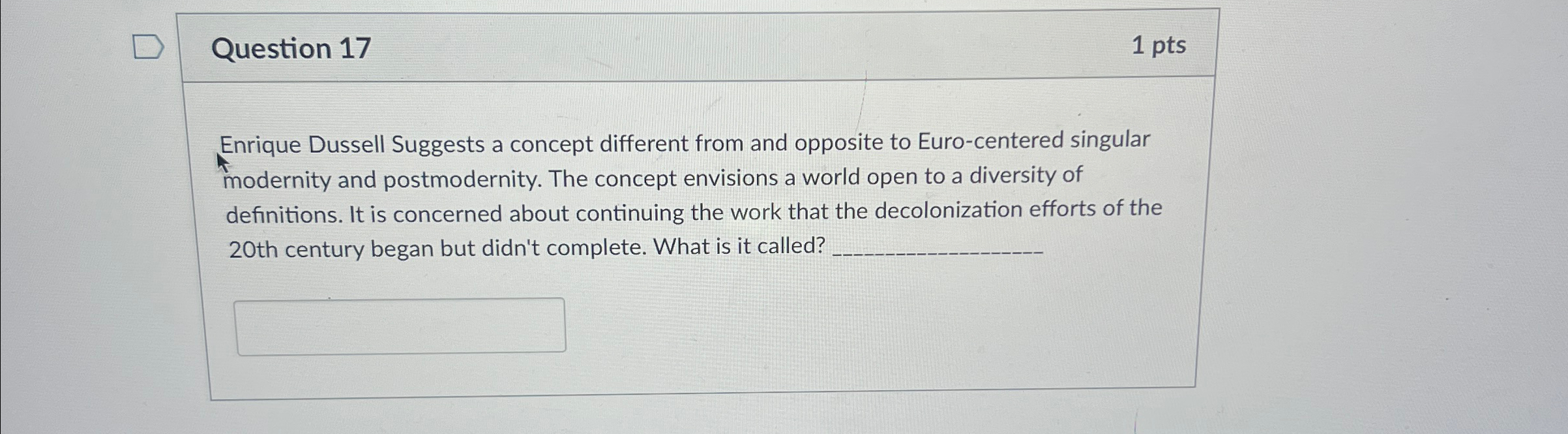 Question 171ptsEnrique Dussell Suggests a concept | Chegg.com