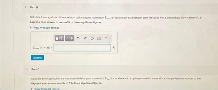 Solved Calculate The Magnitude Of The Maximum Orbital