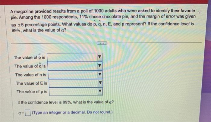 Solved A magazine provided results from a poll of 1000 | Chegg.com